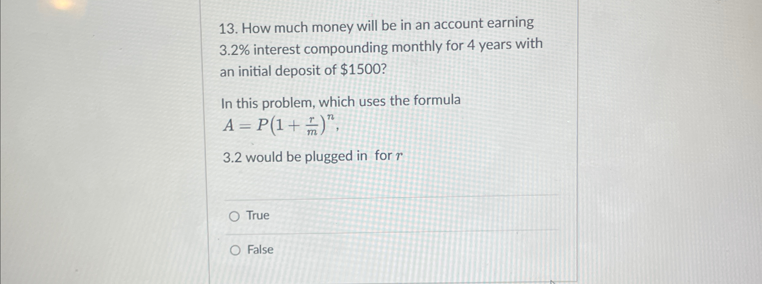 Solved How much money will be in an account earning 3.2% | Chegg.com