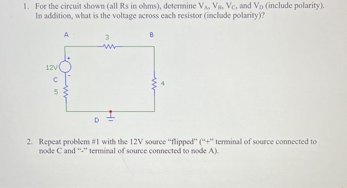Solved 1. For the circuit shown (all Rs in ohms), determine | Chegg.com