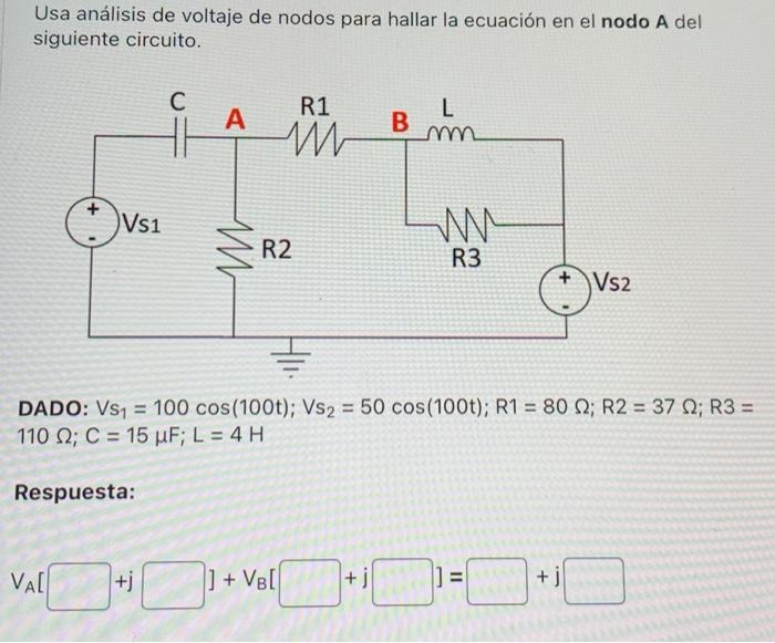 Solved Use Node Voltage Analysis To Find The Equation At 8511
