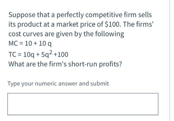 Solved Suppose that a perfectly competitive firm sells its | Chegg.com Solved Suppose that a perfectly competitive firm sells its | Chegg.com