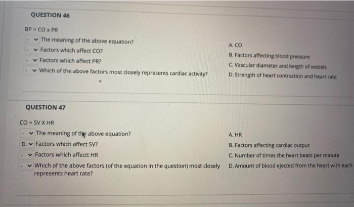 Solved QUESTION 46 BP - COX PR The meaning of the above | Chegg.com
