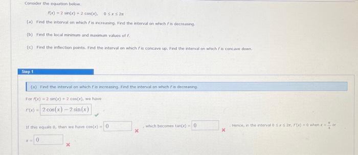 Solved Consider the equation below. | Chegg.com