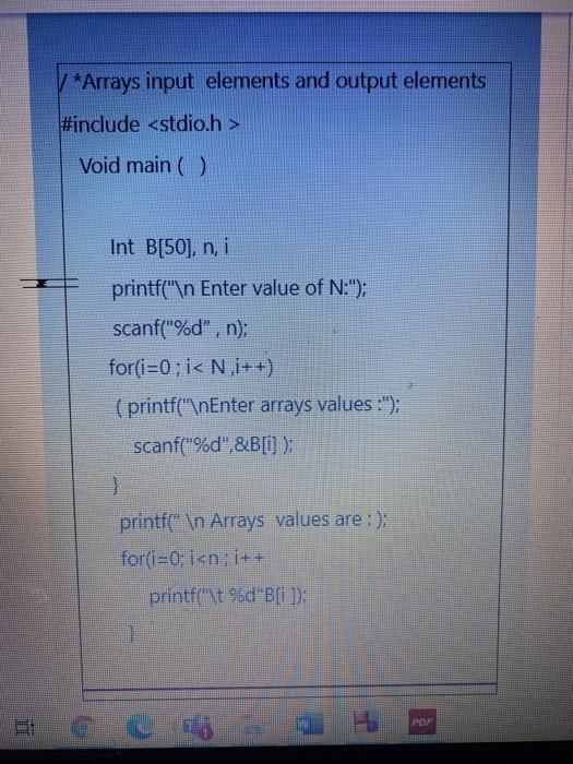 Solved V *Arrays input elements and output elements #include | Chegg.com