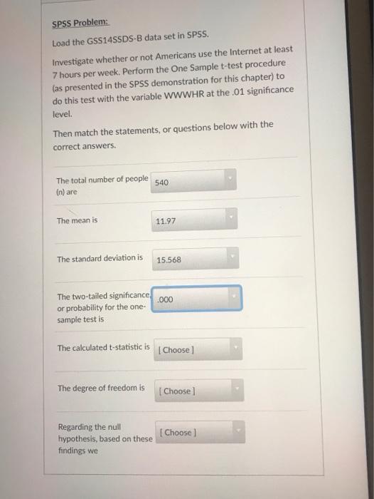 Solved Spss Problem Load The Gss14ssds B Data Set In Spss 8644