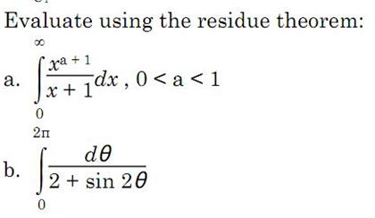 Solved Evaluate using the residue theorem: | Chegg.com
