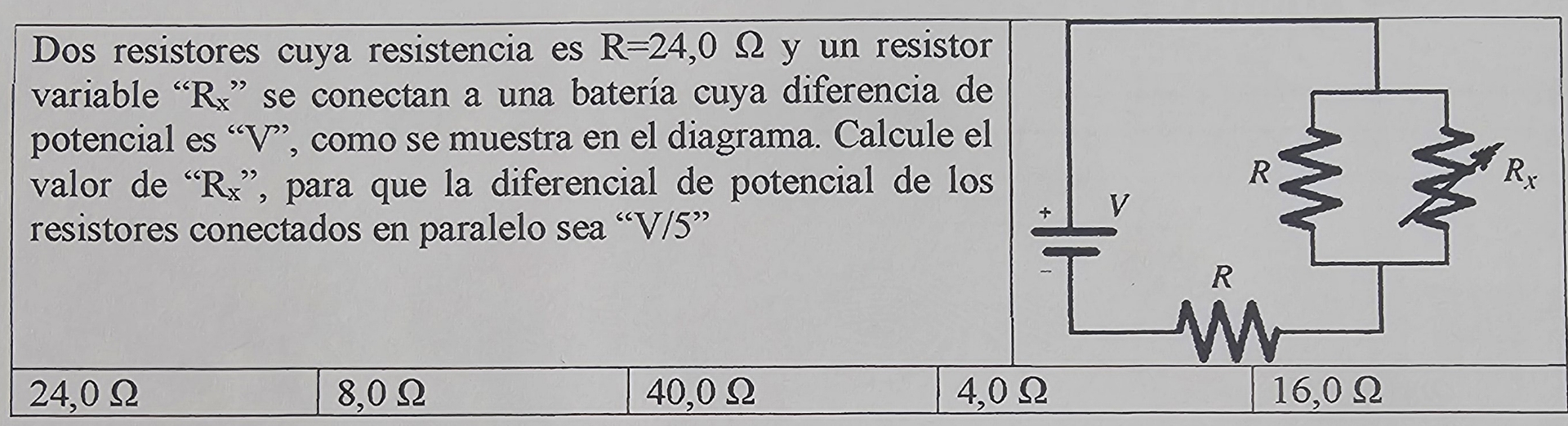 Solved \table[[\table[[Dos resistores cuya resistencia es | Chegg.com