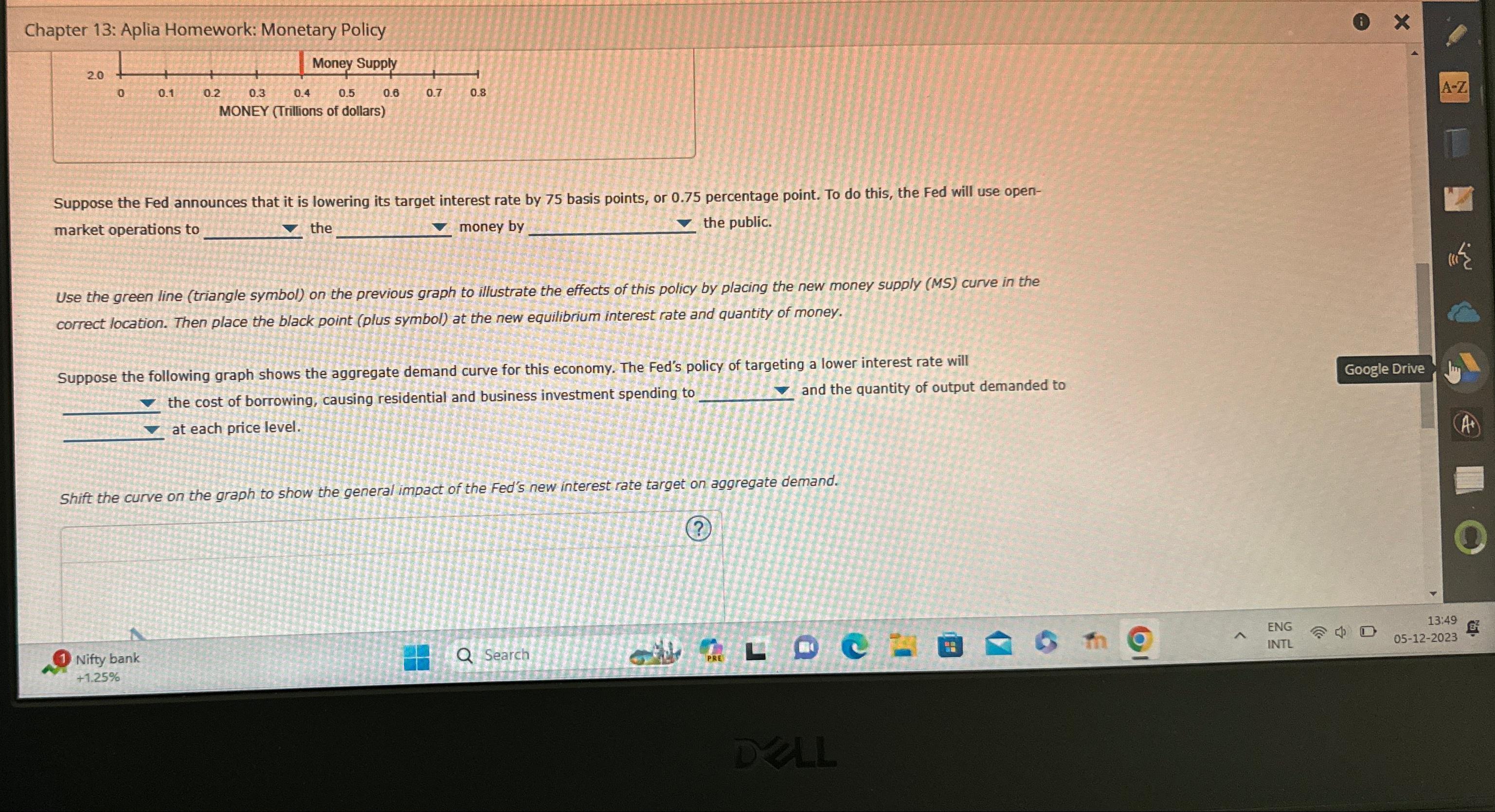Solved Chapter 13: Aplia Homework: Monetary PolicySuppose | Chegg.com