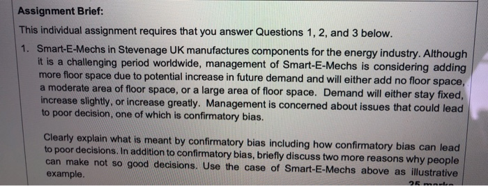 Solved Assignment Brief: This individual assignment requires | Chegg.com