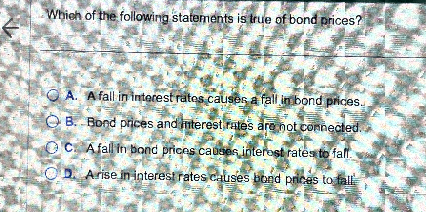 Solved Which of the following statements is true of bond | Chegg.com