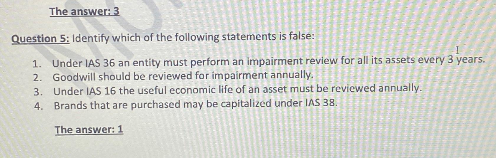 Solved The answer: 3\\nQuestion 5: Identify which of the | Chegg.com