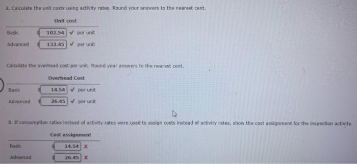 Solved IIII 2. Calculate the unit costs using activity | Chegg.com