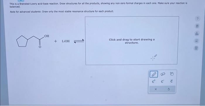Solved This is a Bransted-Lowry acid-base reaction. Draw | Chegg.com