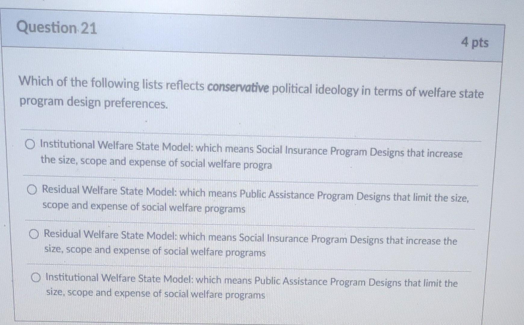 Solved Question 21 4 pts Which of the following lists | Chegg.com