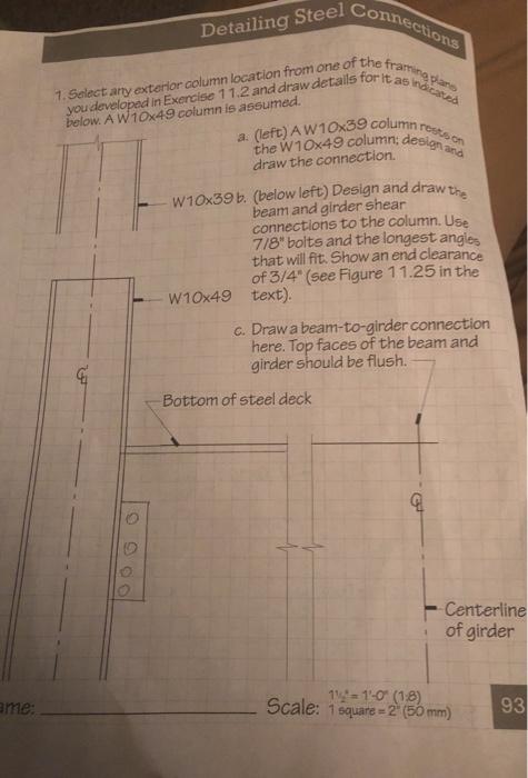 Detailing Steel Connections 1. Select arty exterior | Chegg.com