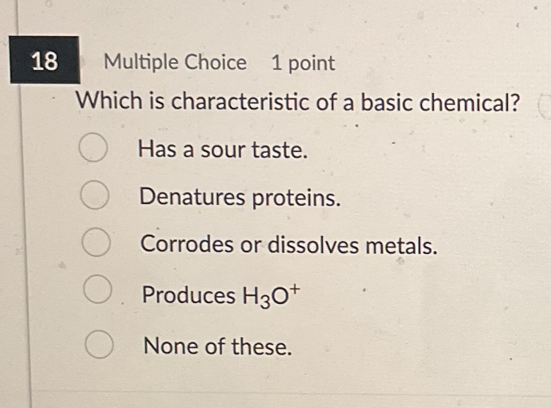 Solved 18Multiple Choice 1 ﻿pointWhich is characteristic of | Chegg.com