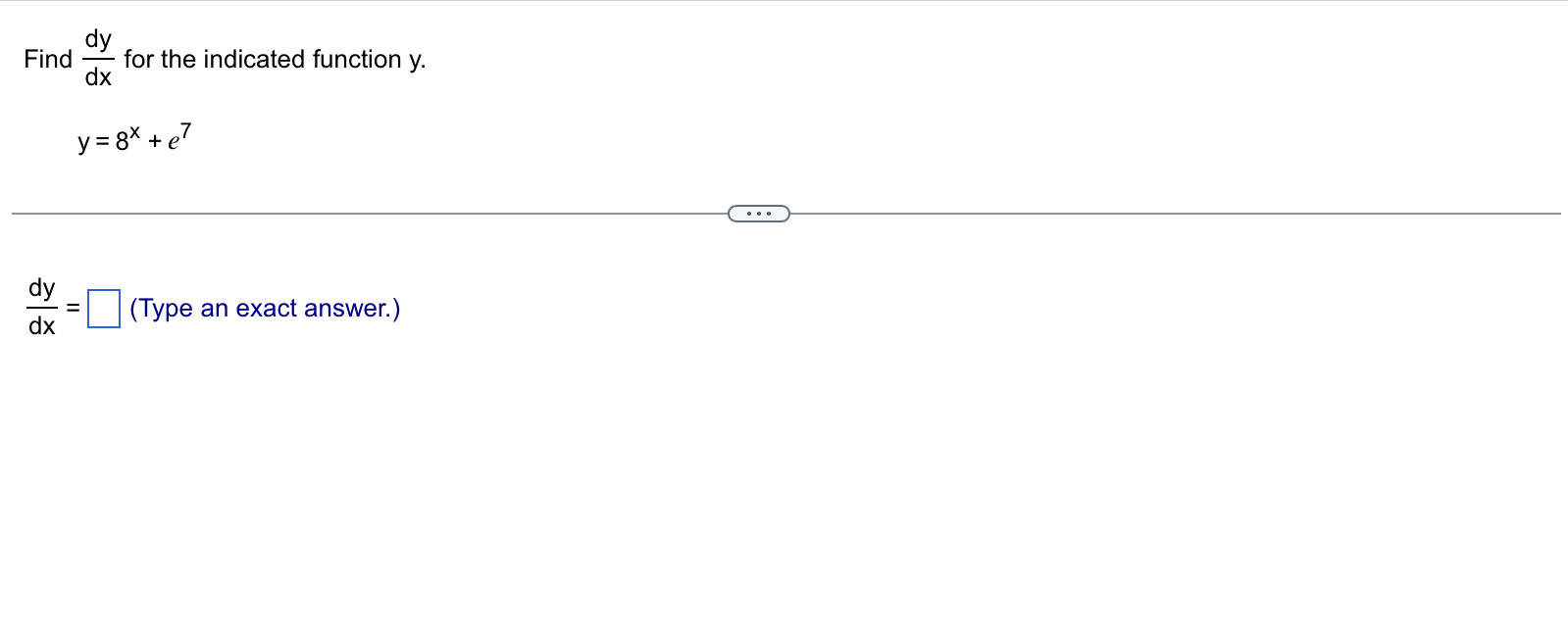 Solved Find dydx ﻿for the indicated function y.(Type an | Chegg.com