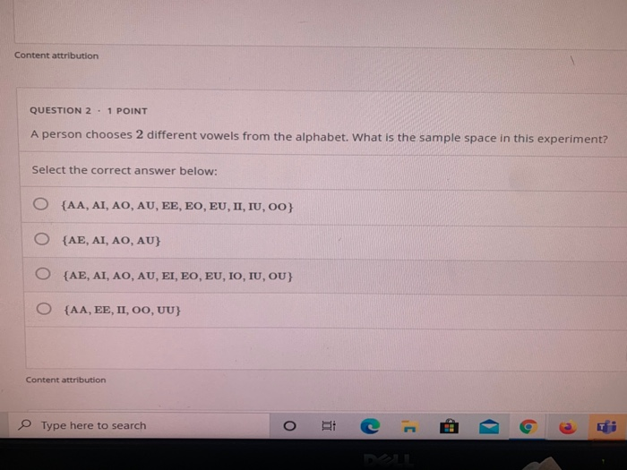 Solved Content attribution QUESTION 2. 1 POINT A person | Chegg.com Solved Content attribution QUESTION 2. 1 POINT A person | Chegg.com