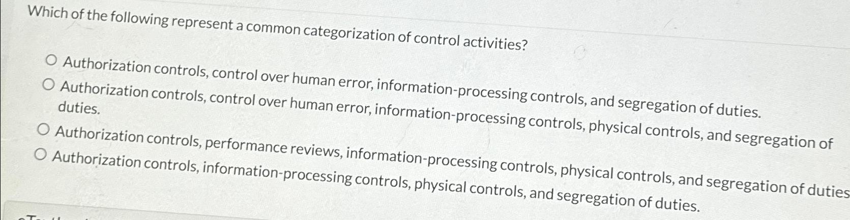 Solved Which Of The Following Represent A Common