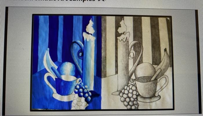 Solved MONOCHROMATIC ARTCreate a monochromatic pinting and | Chegg.com