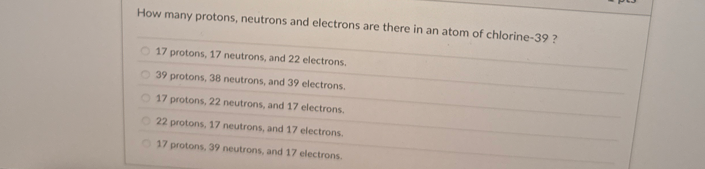 [Solved]: How many protons, neutrons and electrons are there