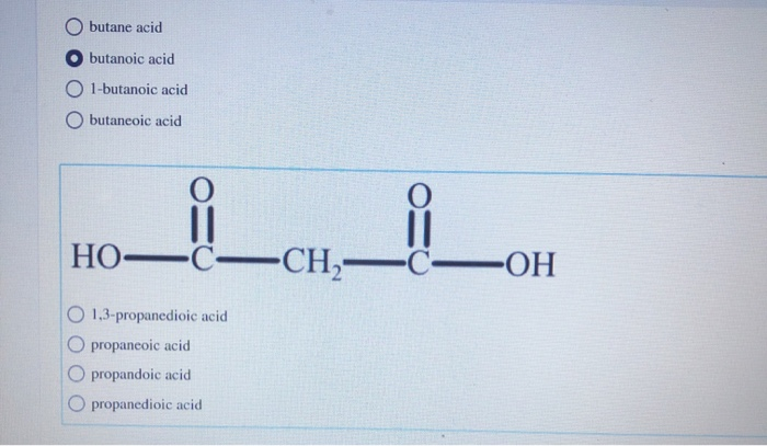 Solved Select the correct name for each carboxylic acid. | Chegg.com