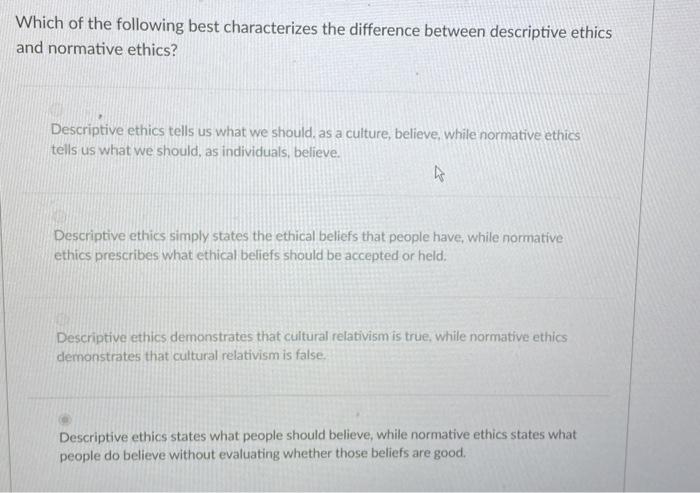 Solved Which of the following best characterizes the | Chegg.com