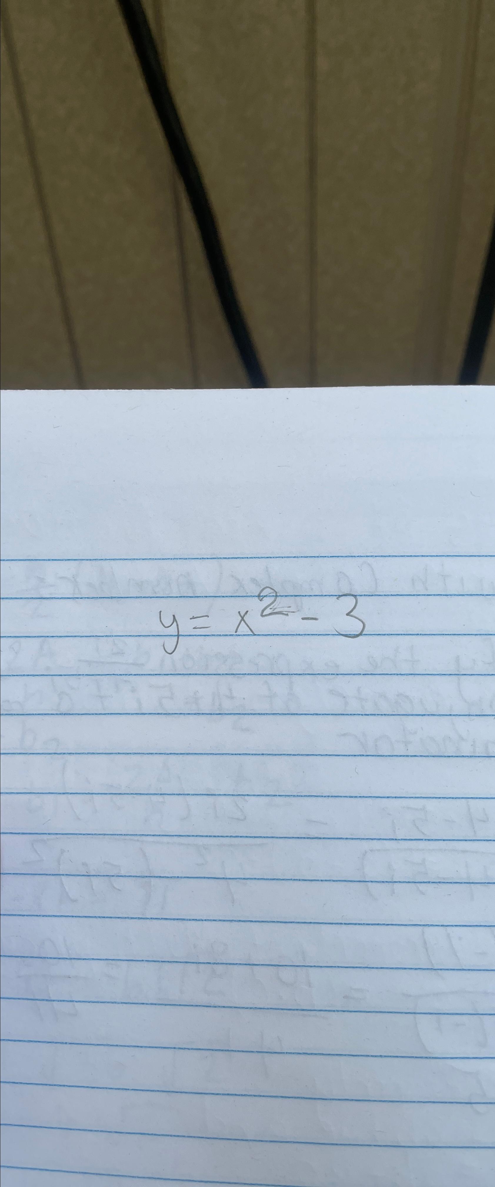 Solved y=x2-3 | Chegg.com
