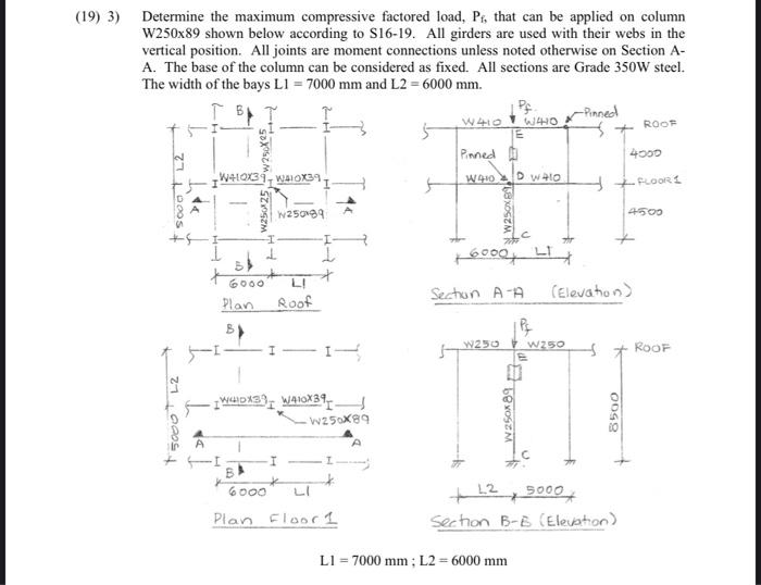 Solved (19) 3) Determine the maximum compressive factored | Chegg.com