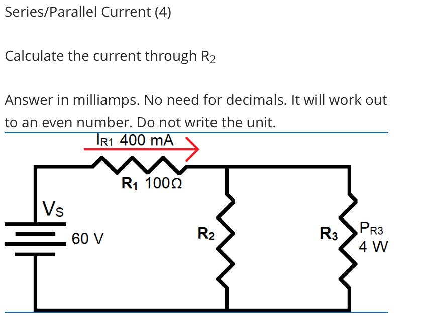 Solved Series/Parallel Current (4)Calculate the current | Chegg.com