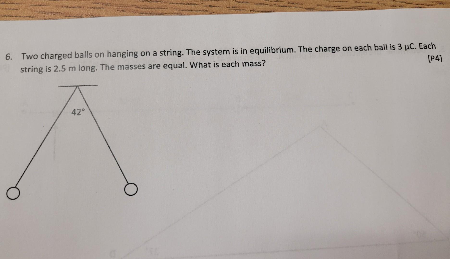 Solved 6. Two charged balls on hanging on a string. The | Chegg.com