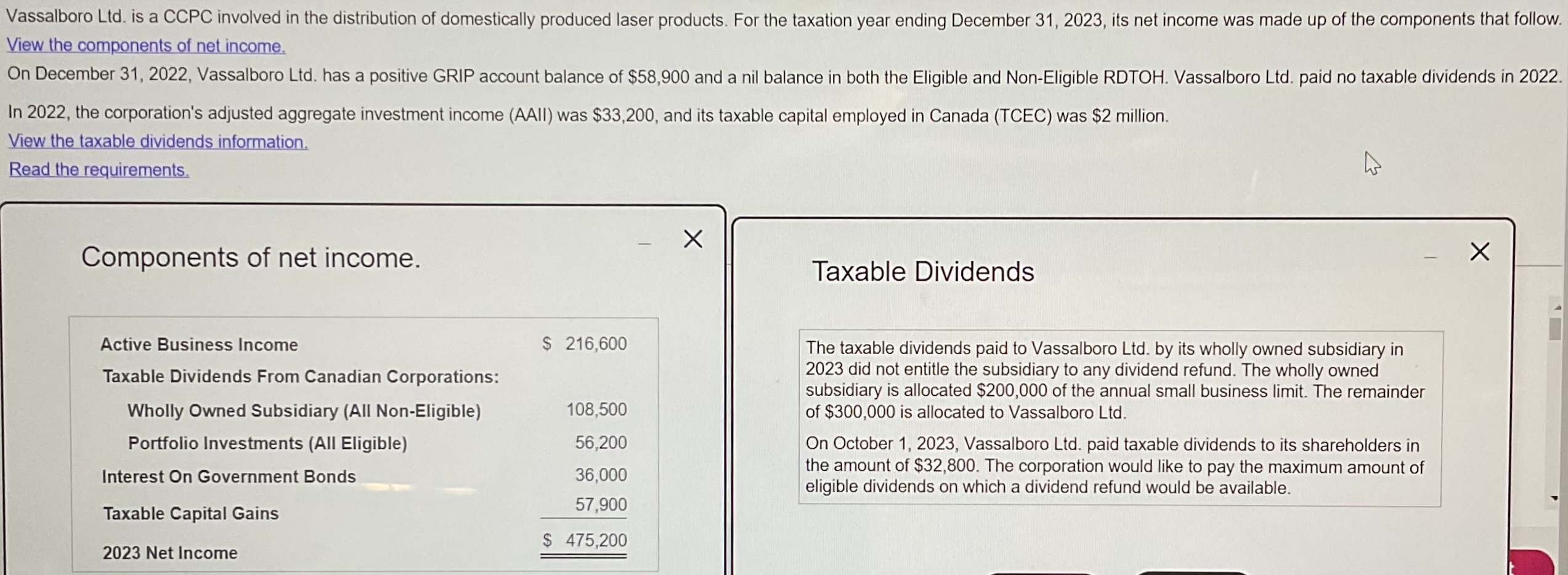 Solved RequiredShow all of the calculations used to provide | Chegg.com