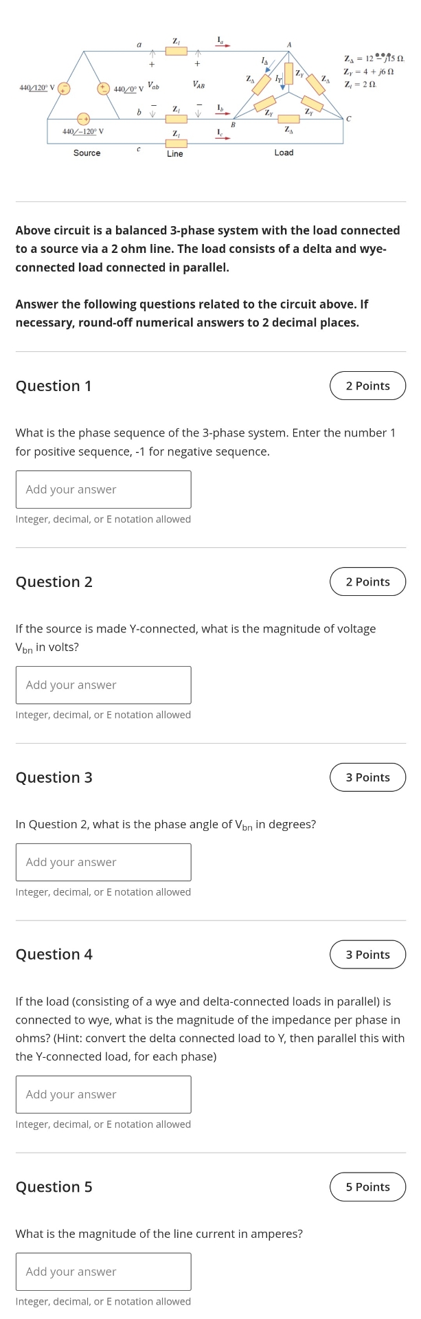 Solved Above circuit is a balanced 3-phase system with the | Chegg.com