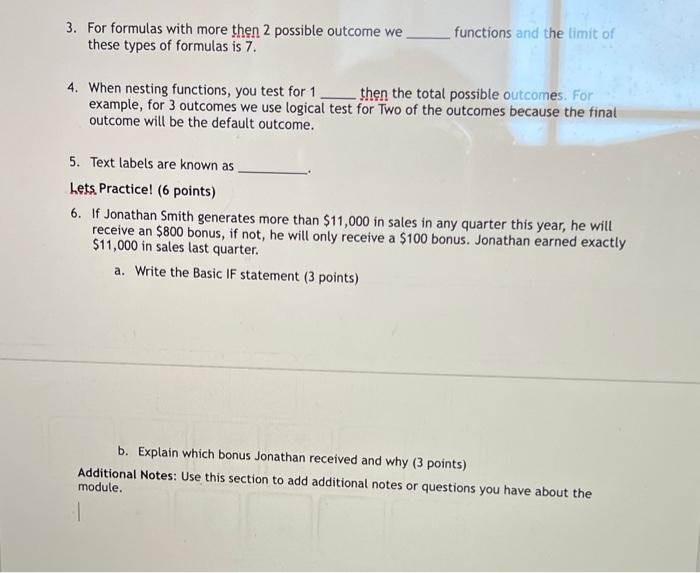 Solved 3. For formulas with more then 2 possible outcome we | Chegg.com