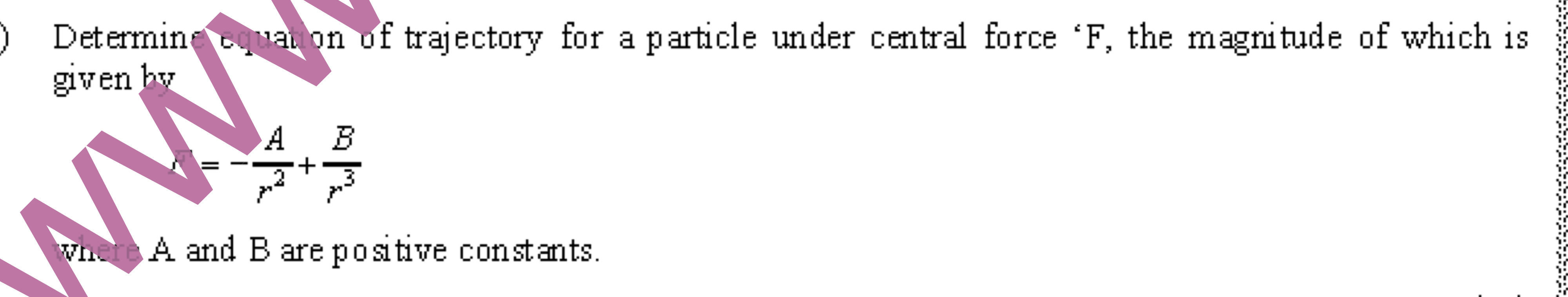 Solved Determine equation of trajectory for a particle under | Chegg.com