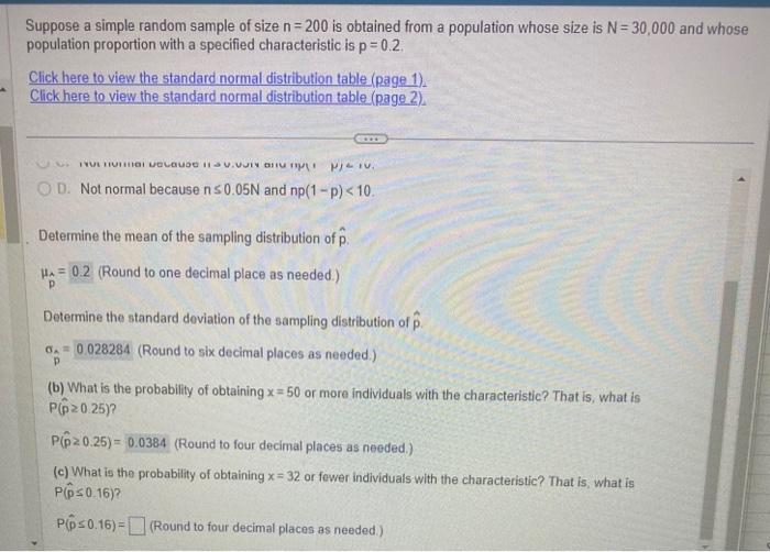 Solved Suppose a simple random sample of size n=200 is | Chegg.com