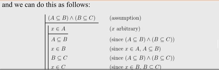 Solved Let A, B, C, D be sets. Construct a Fitch proof of | Chegg.com