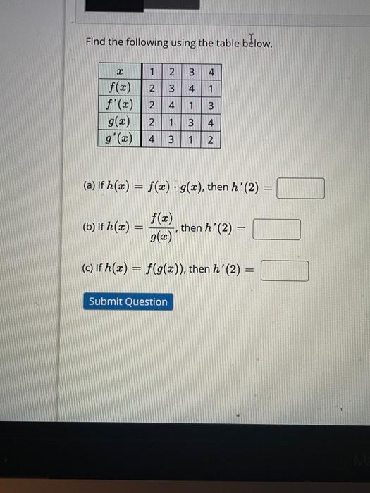[Solved]: Find the following using the table below. (a) If