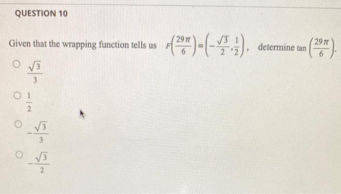 Solved Given that the wrapping function tells us | Chegg.com