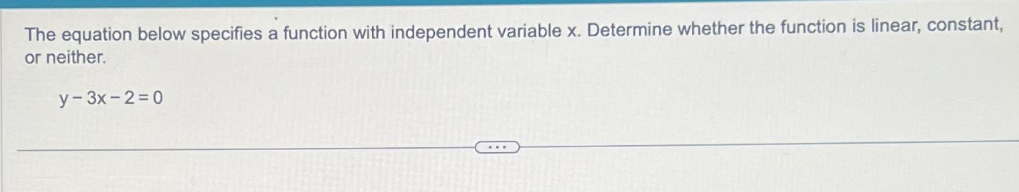 Solved The equation below specifies a function with | Chegg.com