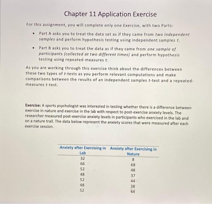 Solved Chapter 11 Application Exercise For this assignment, | Chegg.com