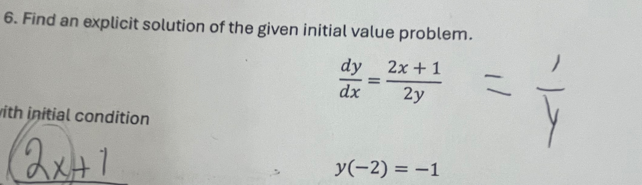 Solved Find an explicit solution of the given initial value | Chegg.com
