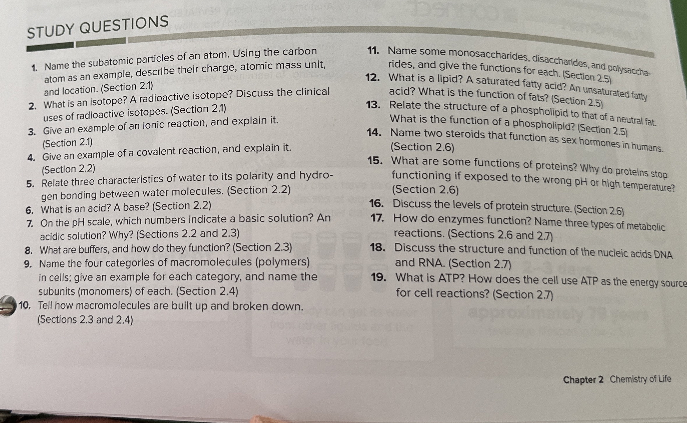 Solved STUDY QUESTIONS1. ﻿Name the subatomic particles of an | Chegg.com