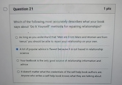 Solved Question 211 ﻿ptsWhich of the following most | Chegg.com