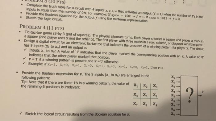 Solved - Complete the truth table for a circuit with 4 | Chegg.com