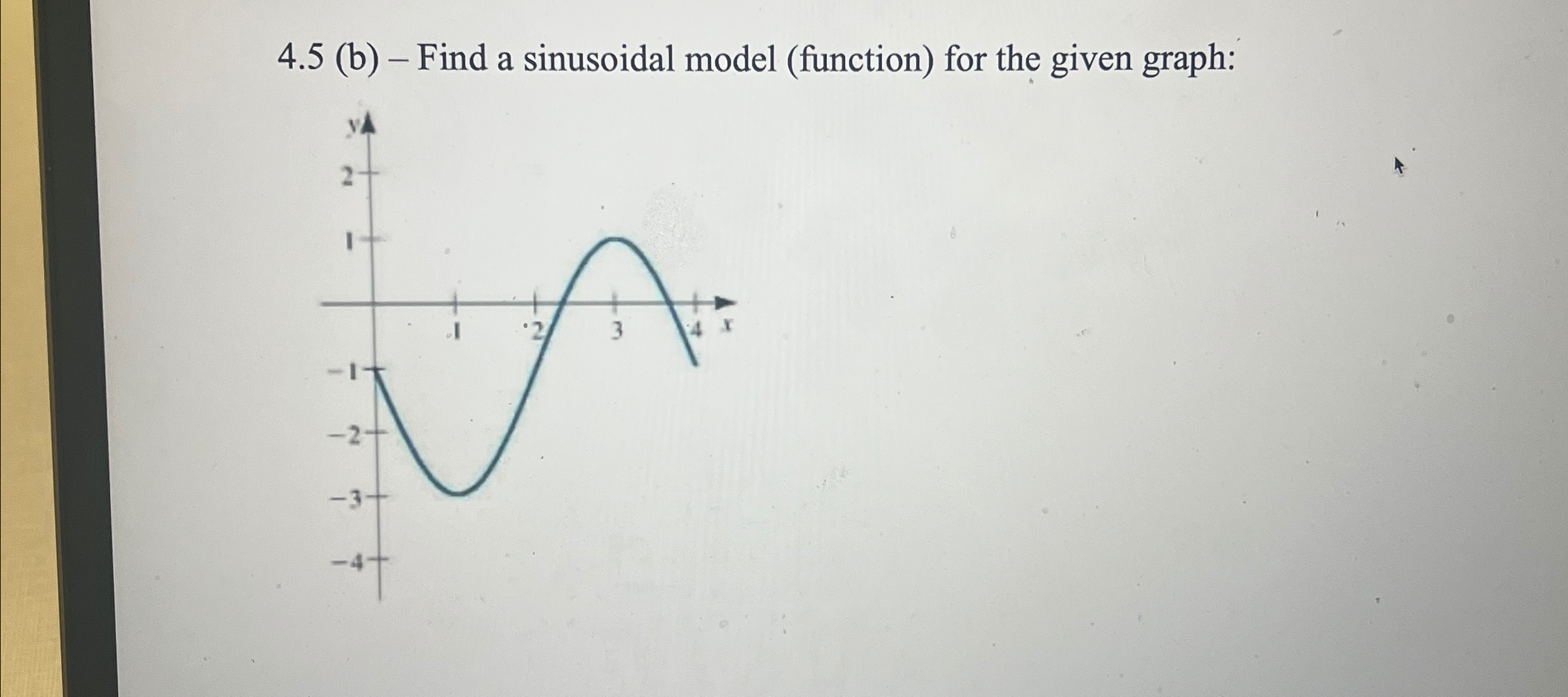 Solved 4.5 (b) - ﻿Find a sinusoidal model (function) ﻿for | Chegg.com