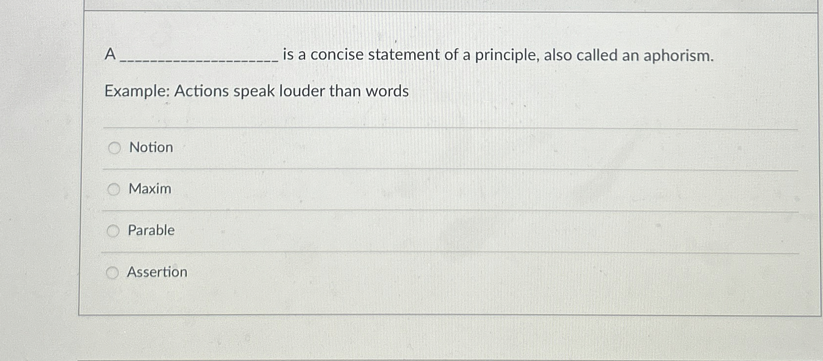 Solved A is a concise statement of a principle, also called | Chegg.com