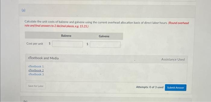 Solved Concord Manufacturing produces two products in its | Chegg.com