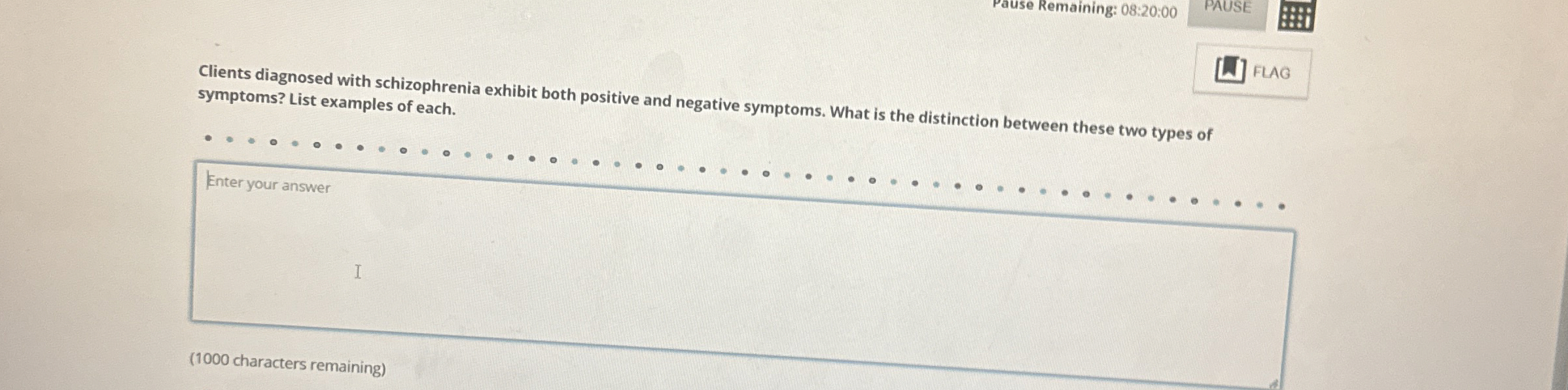 Solved Pause Remaining: 08:20:00PAUSEClients diagnosed with | Chegg.com