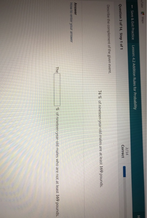 Solved ube Maps - Save & Exit Practice Lesson: 4.2 Addition | Chegg.com