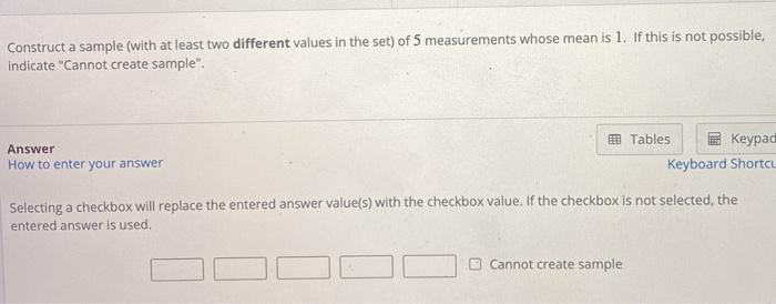 Solved Construct a sample (with at least two different | Chegg.com